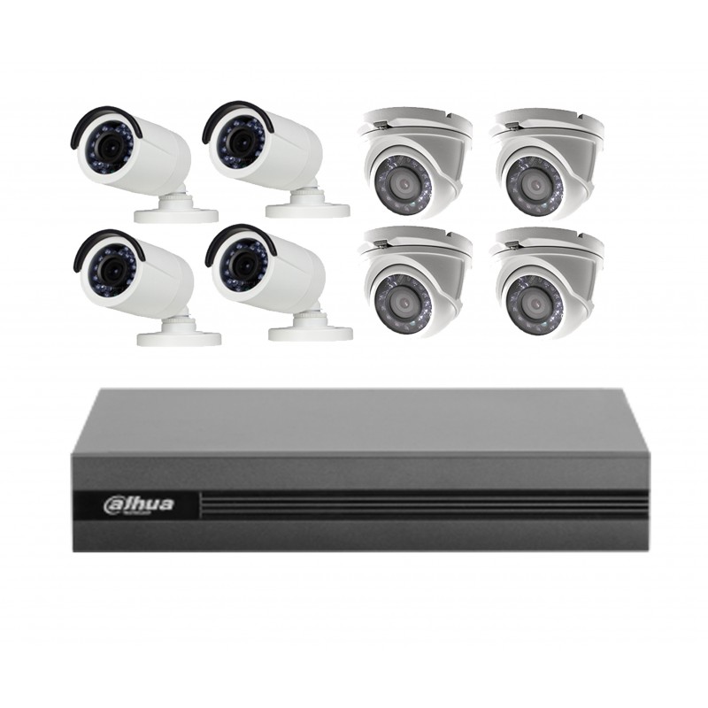 Kit Vidéosurveillance 2MEGA Dvr 8 canaux + 8 aux choix 2M